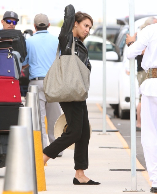Exclusive… Jessica Alba & Family Catching A Flight Home From Cabo ...
