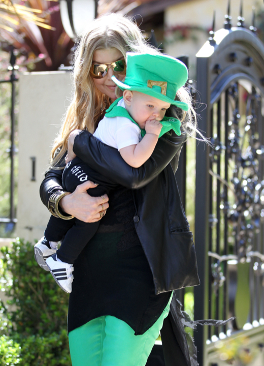 Semi-Exclusive… Fergie & Josh Take Axl To A St. Patrick’s Party | Celeb ...