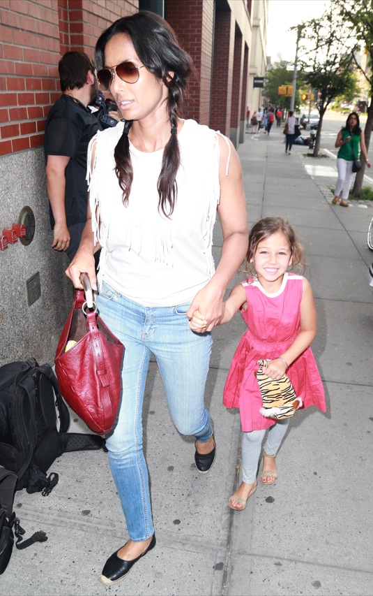 Padma Lakshmi & Her Daughter Out For A Stroll In NYC | Celeb Baby Laundry